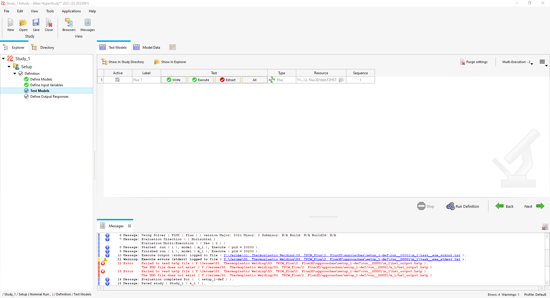 Using HyperStudy to study Flux variables - HyperStudy - Altair Products - Altair Support
